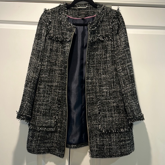 J. Crew | Jackets & Coats | Jcrew Tweed Long Lady Jacket 3 Long | Poshmark